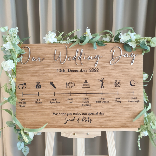 Order Of Service Wedding Sign – A2B Creations